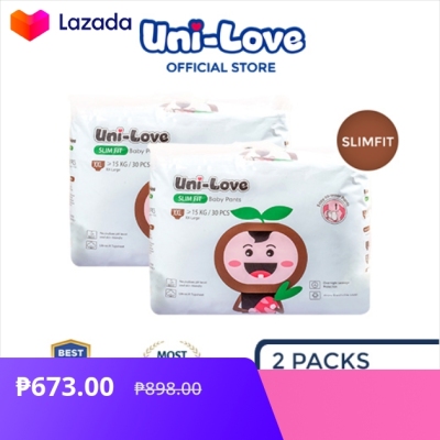 UniLove Slim Fit Baby Pants 30's (XX-Large) Pack of 2