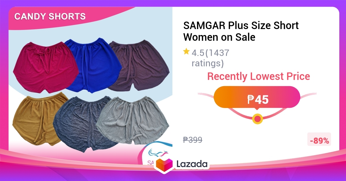 SAMGAR Plus Size Short Women on Sale