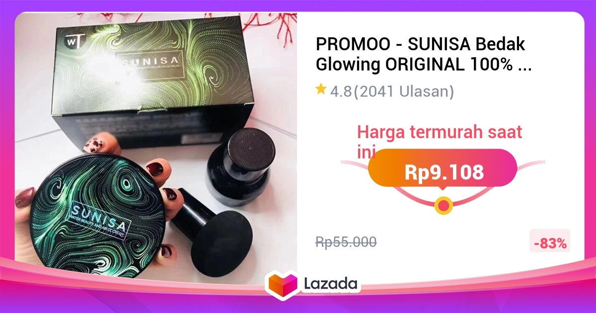 PROMOO - SUNISA Bedak Glowing ORIGINAL 100% - Bedak Glowing Korea Anti ...