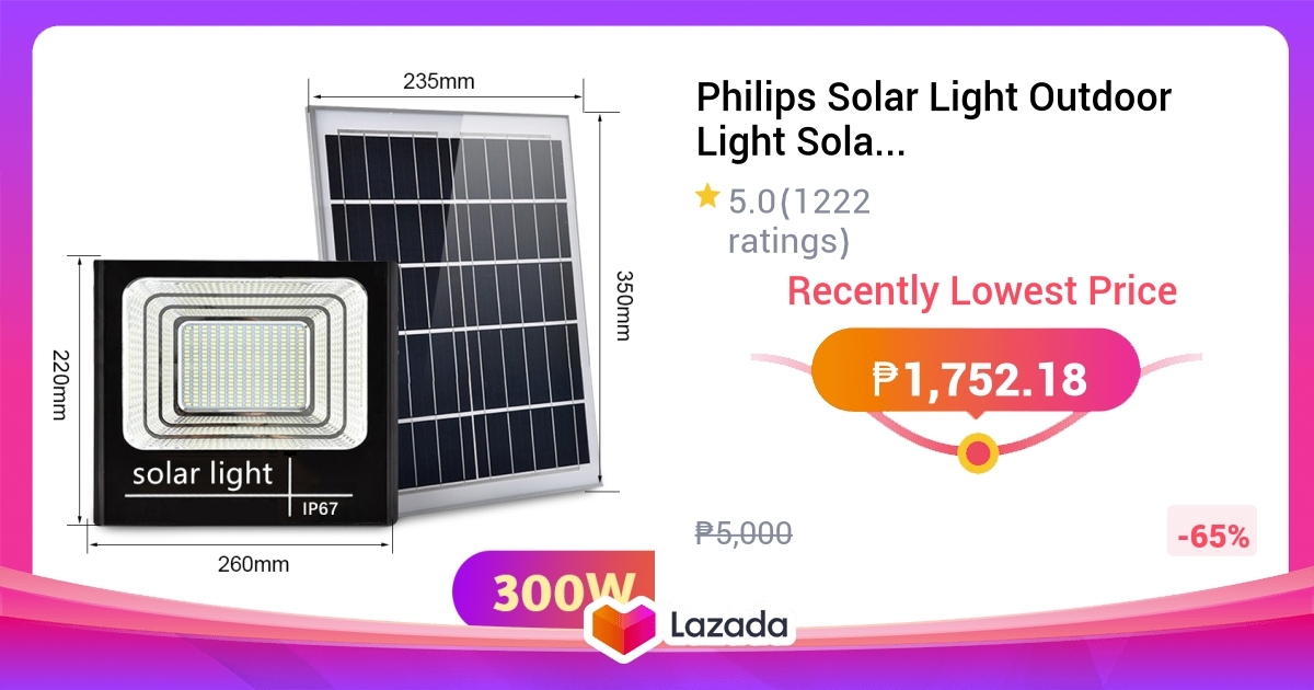 Philips Solar Light Outdoor Light Solar Floodlight 500w/300w/200w ...