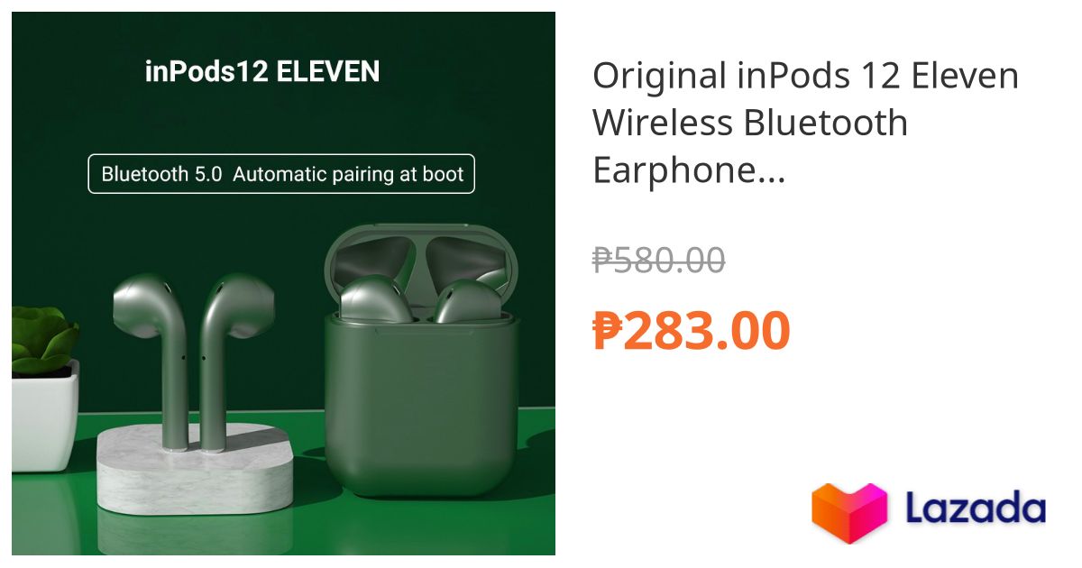 Original inPods 12 Eleven Wireless Bluetooth Earphone, i12 TWS Smart ...