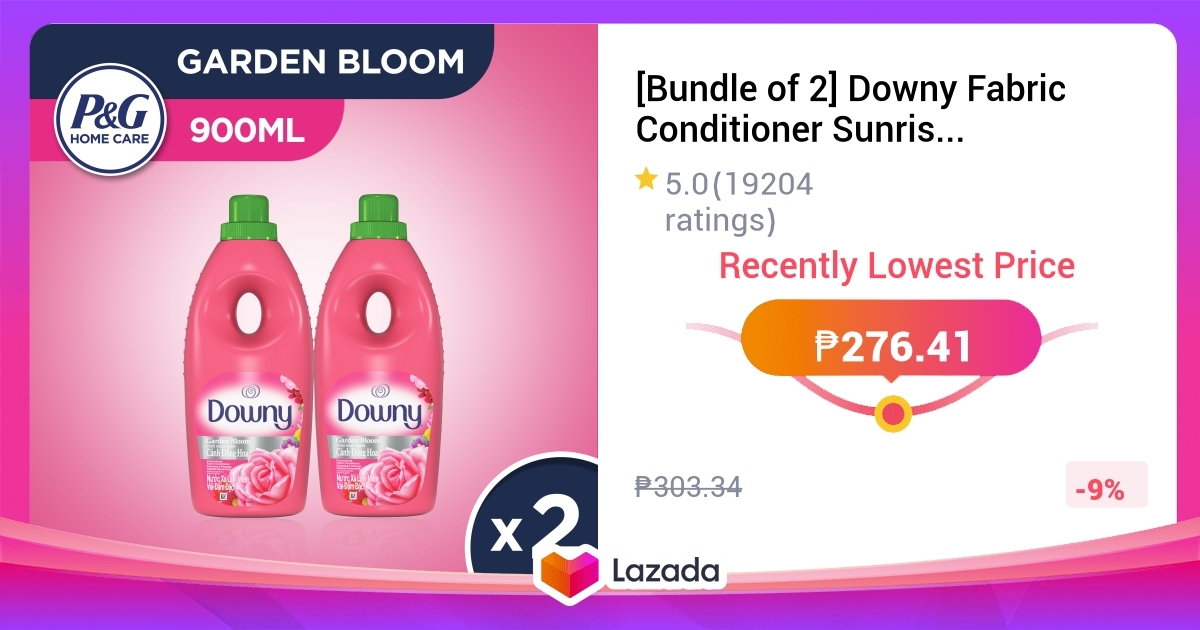 [Bundle of 2] Downy Fabric Conditioner Sunrise Fresh Garden Bloom 900ml ...