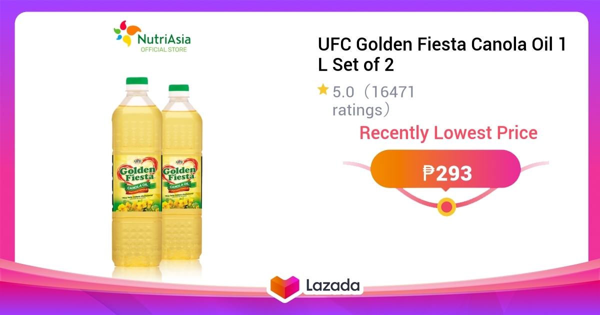 UFC Golden Fiesta Canola Oil 1 L Set of 2