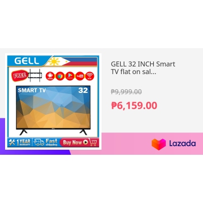 GELL 32 INCH Smart TV flat on sale screen tv ultra-thin led promo tv Netflix/Youtube Android ...