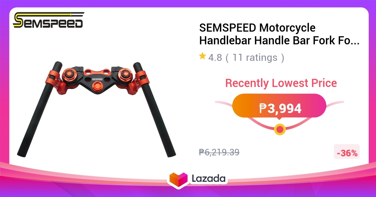 SEMSPEED Motorcycle Handlebar Handle Bar Fork For Honda PCX 160 150 125 ...