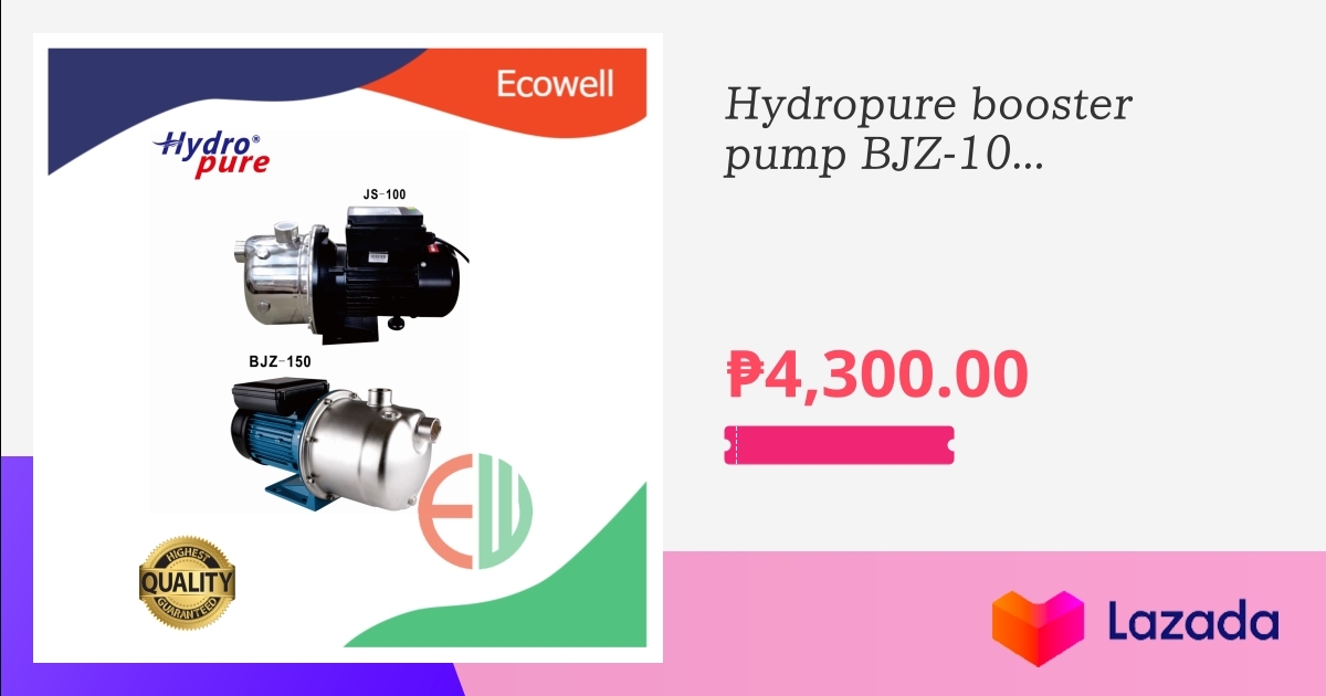 Hydropure booster pump BJZ-100 1hp/BJZ-150 1.5hp & & Hydropure ...