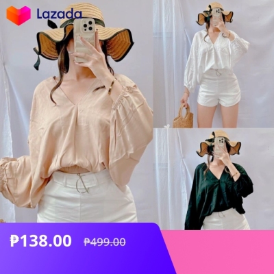 LESEKA Plusize Batwing Top/Polka dots Plain Blouse For Womens/Ladies ...