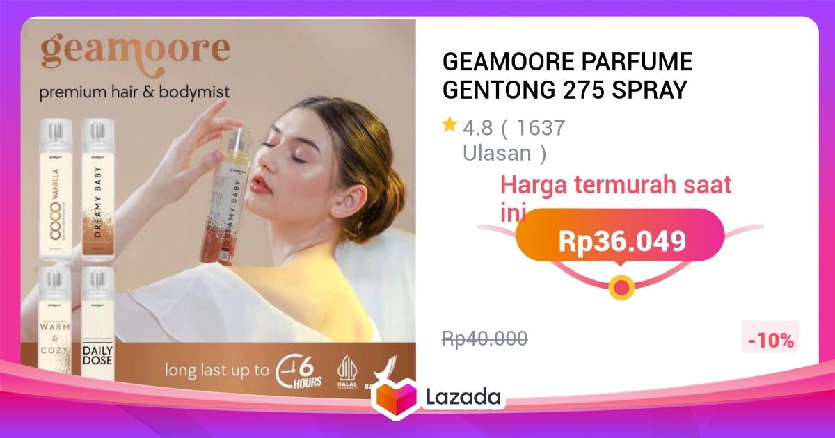 GEAMOORE PARFUME GENTONG 275 SPRAY