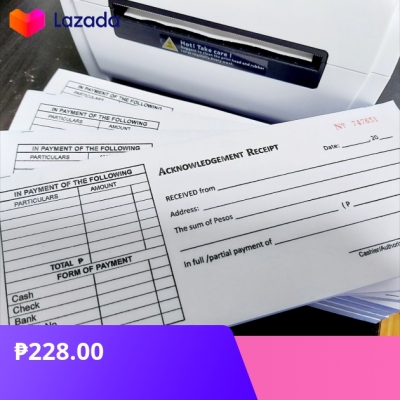 ACKNOWLEDGEMENT RECEIPT - 3 PADS - 50 SHEETS PER PAD - DUPLICATE ...