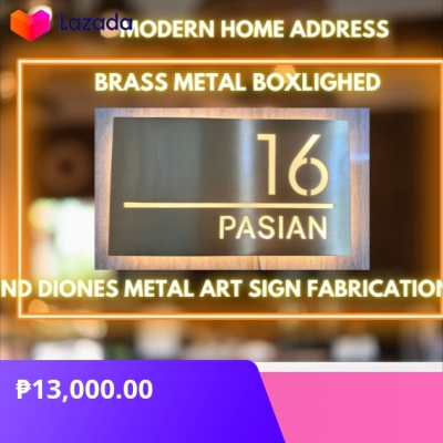 Modern Home address Boxlighted