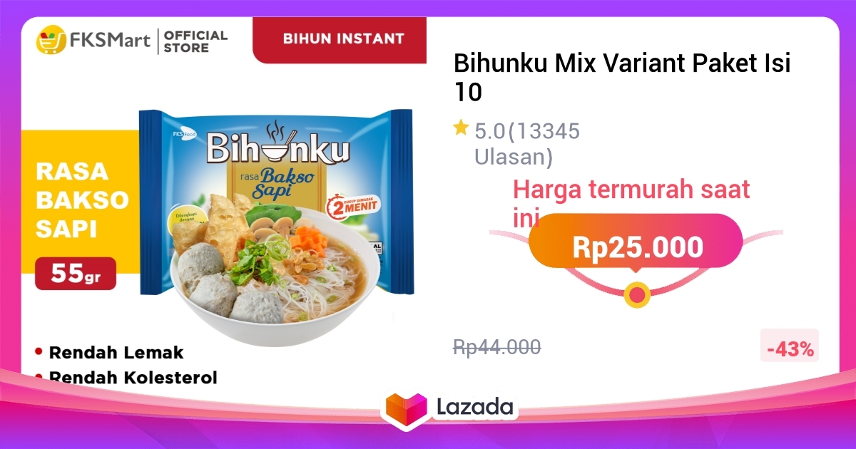 Bihunku Mix Variant Paket Isi 10
