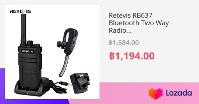Retevis RB637 Bluetooth Two Way Radio, Wireless Bluetooth Headset ...