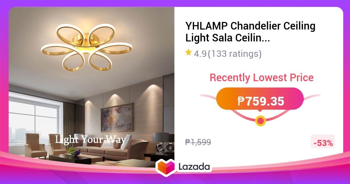 YHLAMP Chandelier Ceiling Light Sala Ceiling Lights For Living Room ...