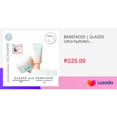 BAREFACED | GLAZED Ultra hydrating Sleeping Mask and SUNKISSED Sunscreen for Sensitive Skin All ...