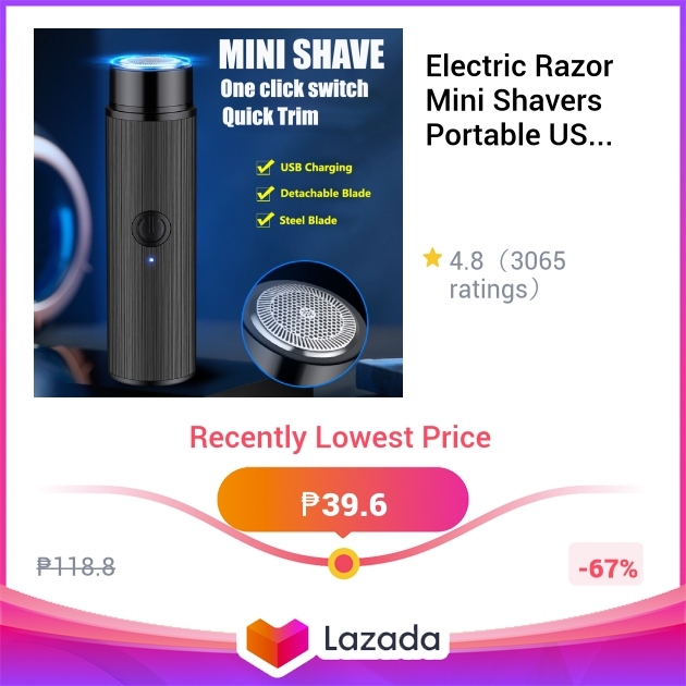 Electric Razor Mini Shavers Portable USB Rechargeable Perfect for ...
