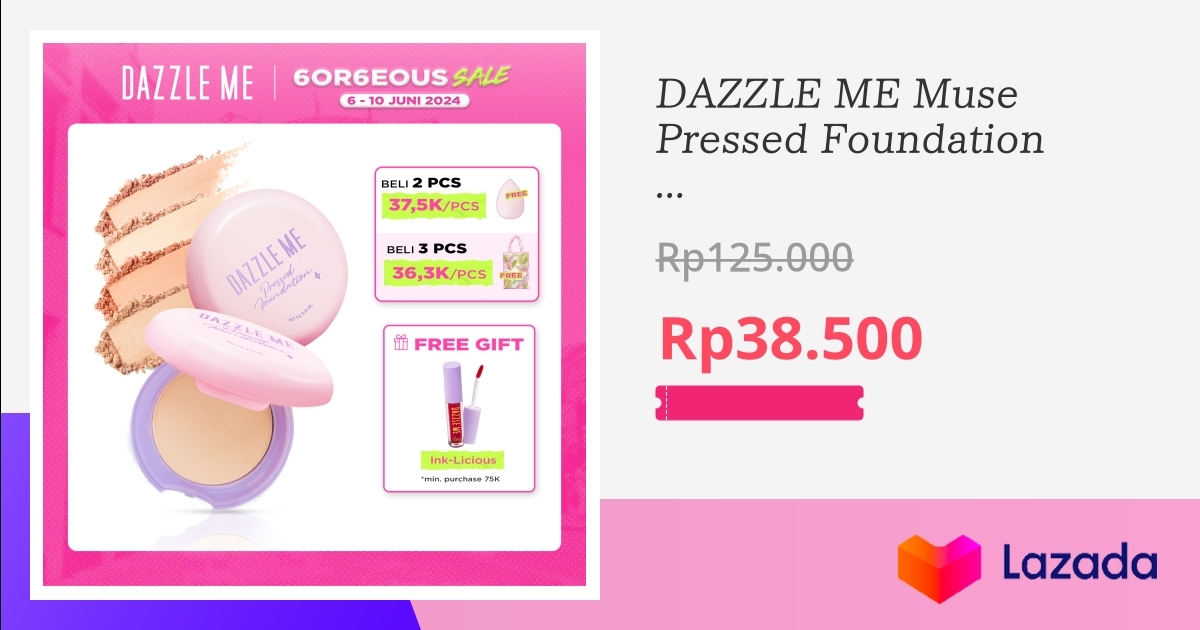 DAZZLE ME Muse Pressed Foundation | Long Lasting Filter Like Blurring ...