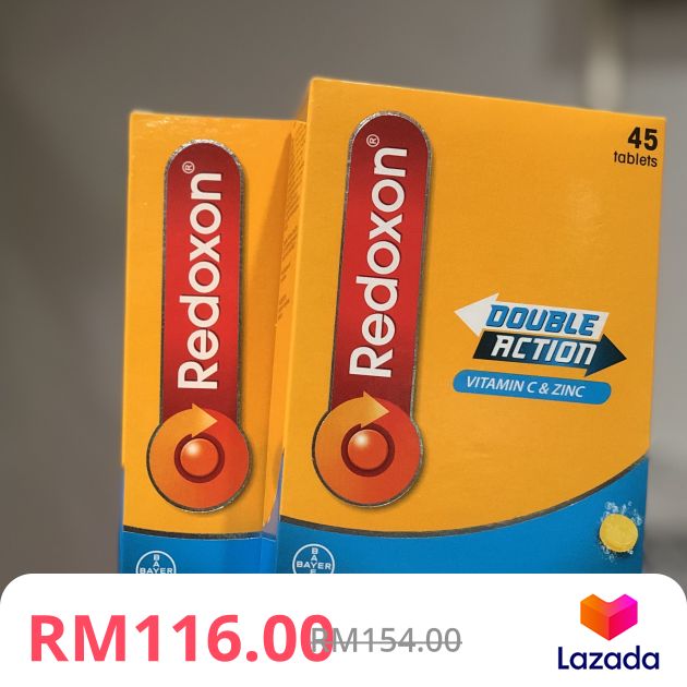 Twin Pack Redoxon VITAMIN C Double Action Orange Expire: (08/2023)