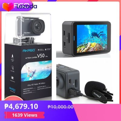 AKASO V50 PRO Native 4K/30FPS 2.7K/30FPS 1080P/60FPS HD 20MP WiFi 30M ...