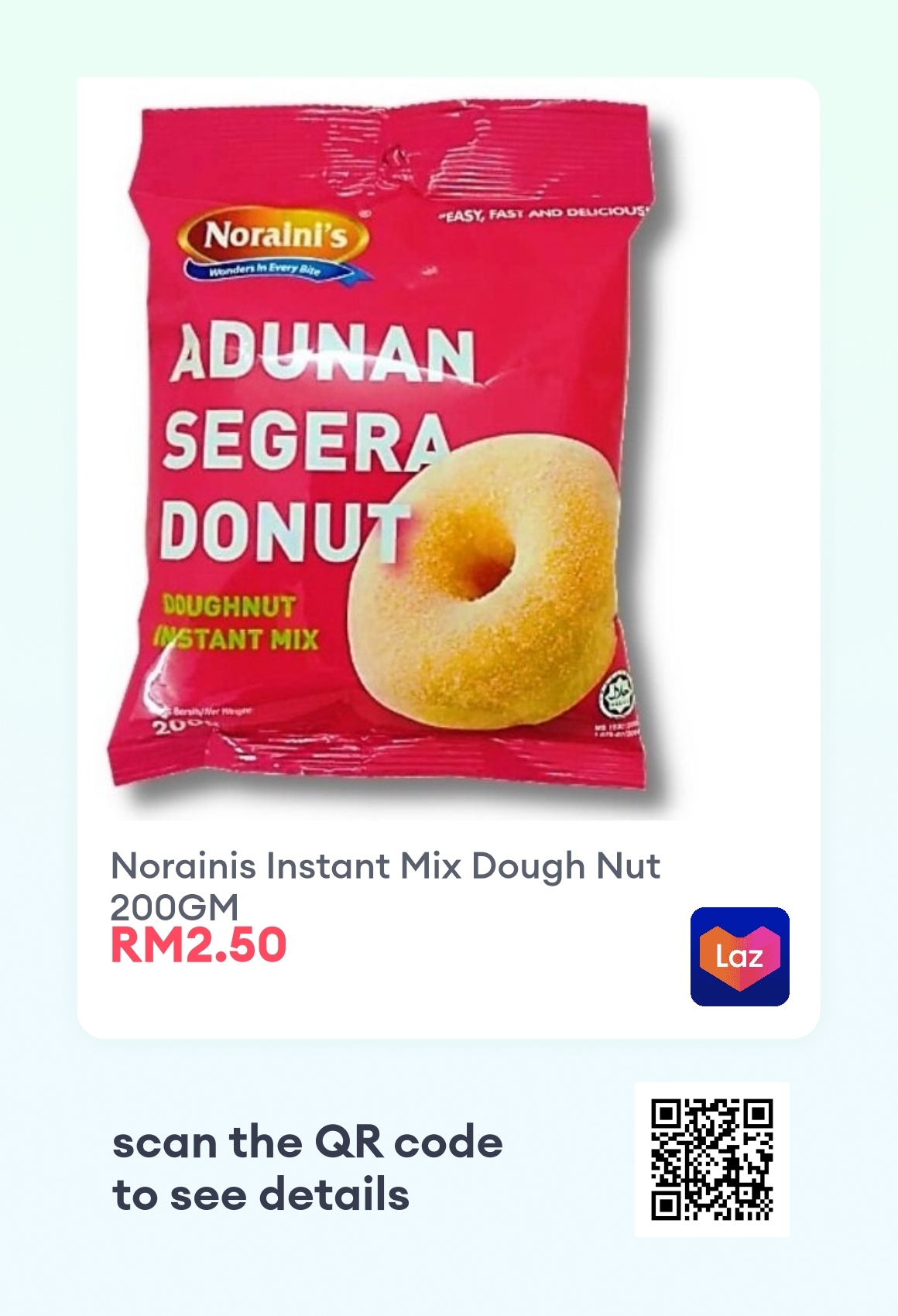 Norainis Instant Mix Dough Nut 200GM