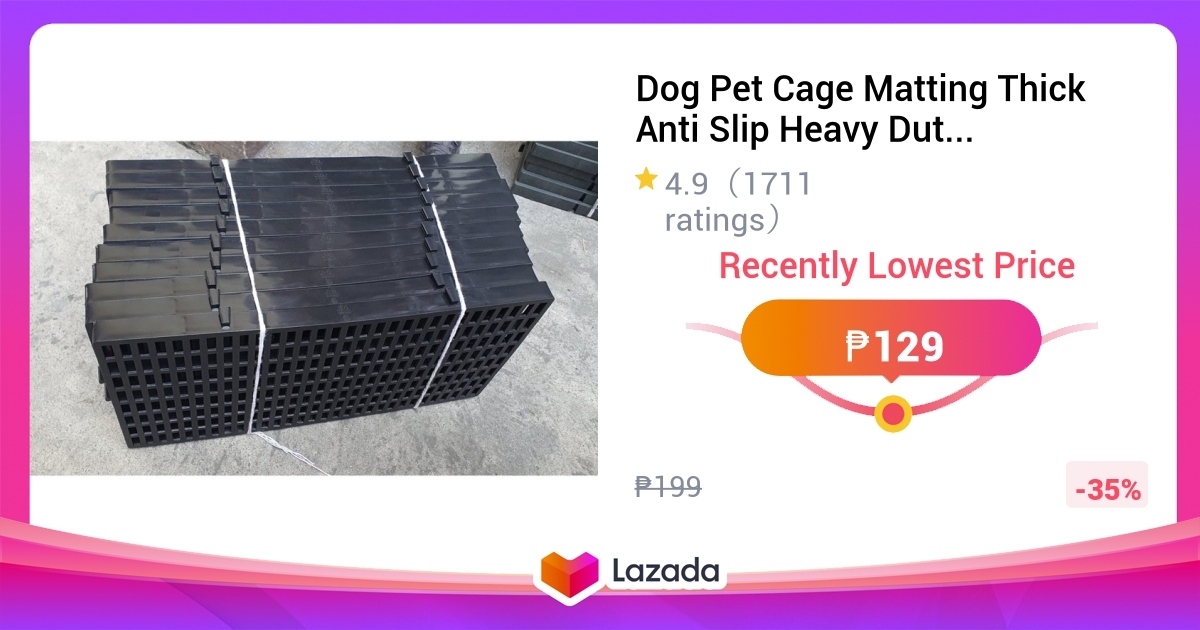 Dog Pet Cage Matting Thick Anti Slip Heavy Duty Plastic Matting Floor ...