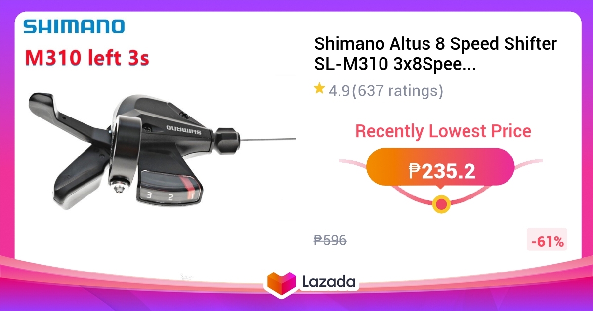 Shimano Altus 8 Speed Shifter SL-M310 3x8Speed SL-M370 3x9 Speed MTB Mountain Bike Combo Altus ...