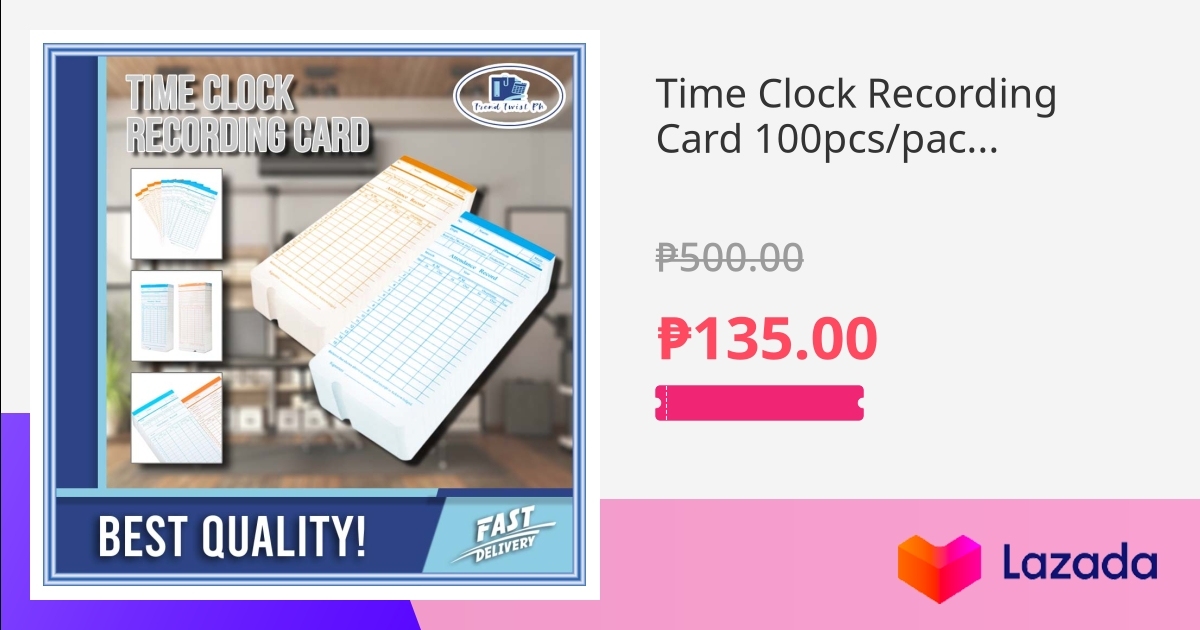 Time Clock Recording Card 100pcs/pack Time Cards, Timecards Monthly(2 ...