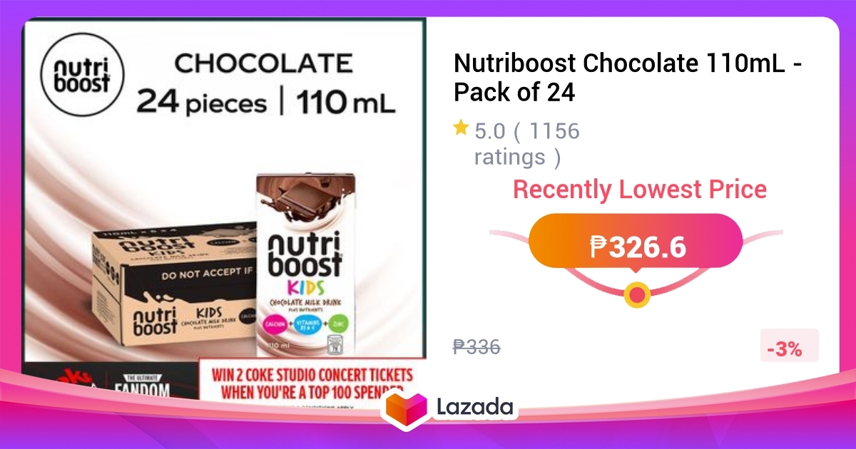 Nutriboost Chocolate 110mL - Pack of 24