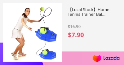 【Local Stock】Home Tennis Trainer Ball Elastic Physical Training Racket ...