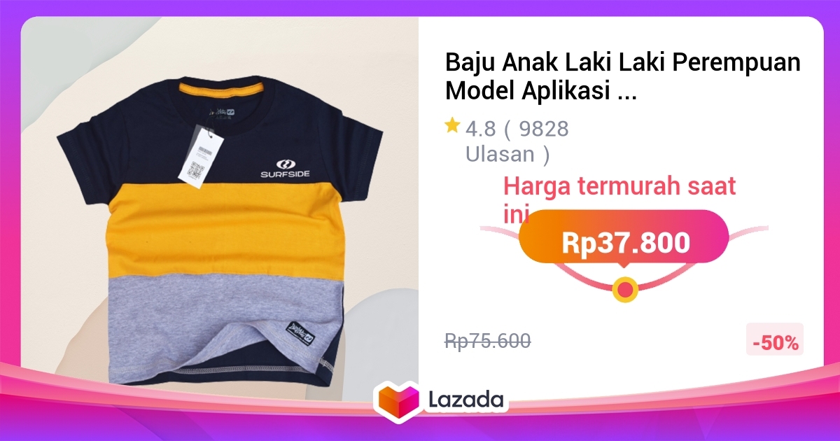 Baju Anak Laki Laki Perempuan Model Aplikasi 3 Kualitas Distro 1-12 ...