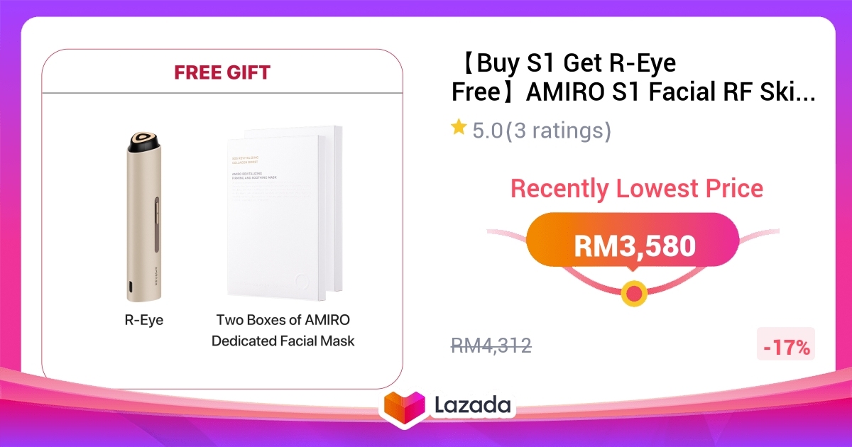 【Buy S1 Get R-Eye Free】AMIRO S1 Facial RF Skin Tightening Device Gold Standard Edition