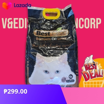 Best Clean 10L Bentonite Cat Litter Sand Coffee Scent