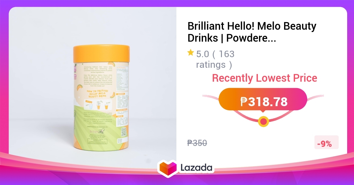 Brilliant Hello! Melo Beauty Drinks | Powdered Drink MIxes