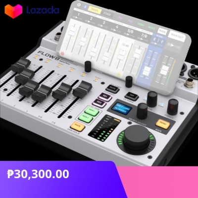 Behringer Flow 8, 8 Input Digital Mixer with Bluetooth Audio and APP ...