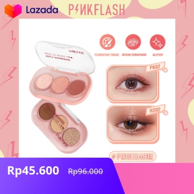 [BPOM] PINKFLASH #PINKGAME Pink Game 3 Shades Eyeshadow Palette Eye ...