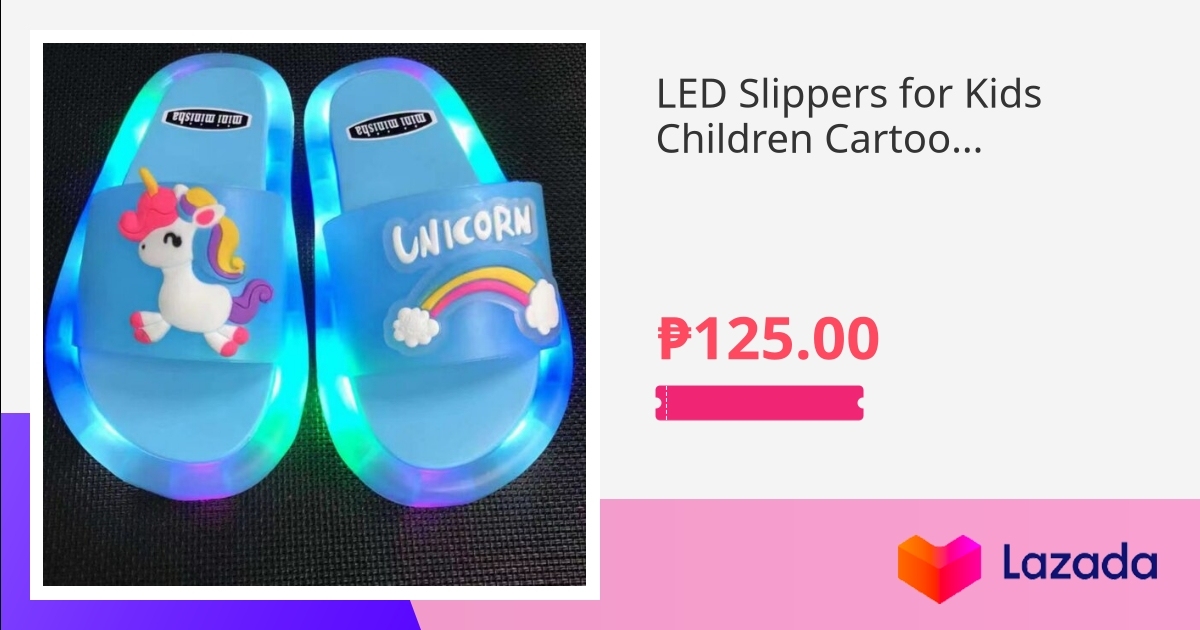 LED Slippers for Kids Children Cartoon Luminous Slippers for Boys and ...