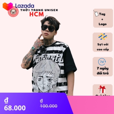 Áo thun FAFIC Studio Boy FA màu đen tay lỡ nam nữ form rộng oversize ...