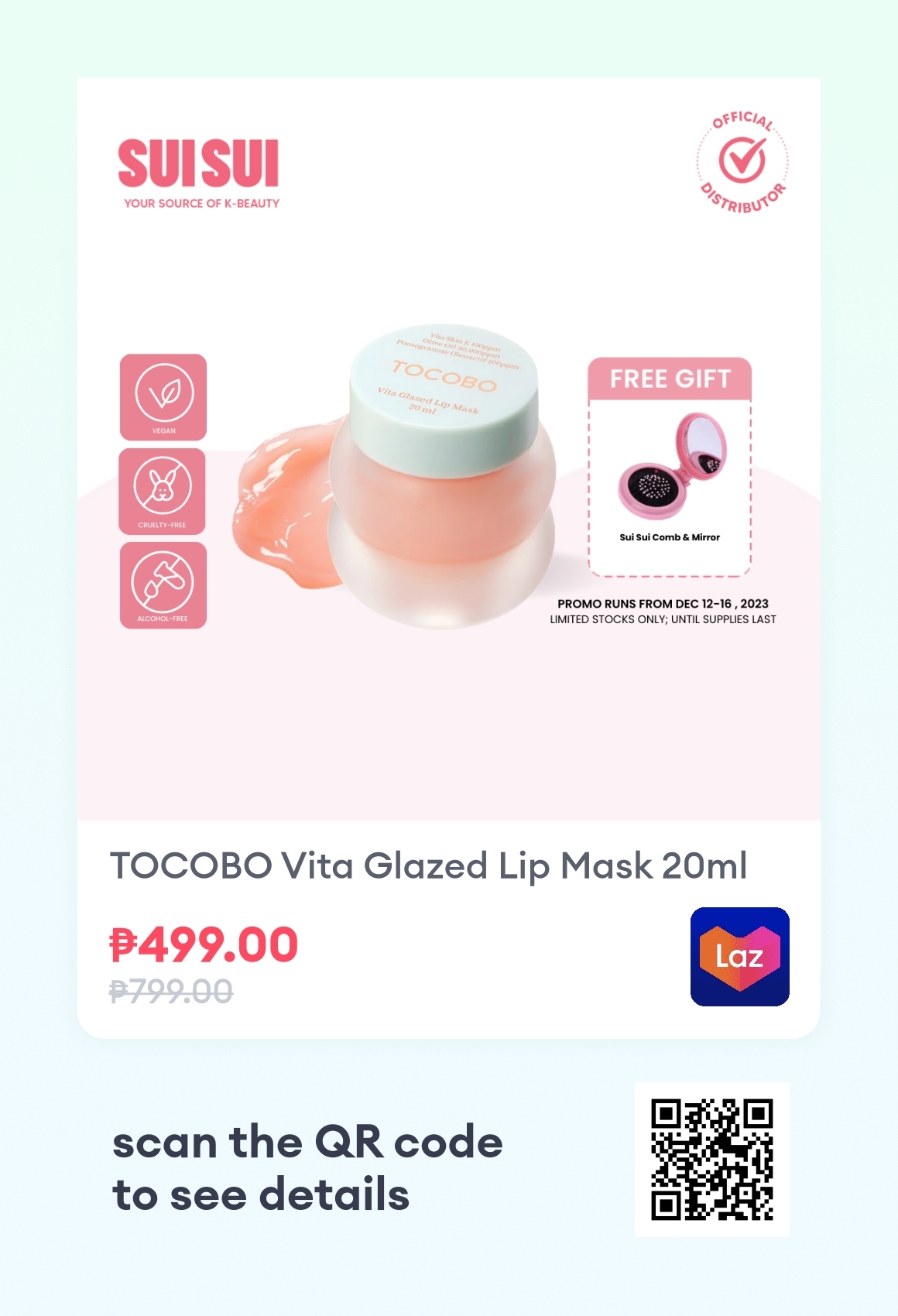 TOCOBO Vita Glazed Lip Mask 20ml