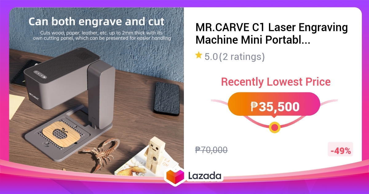 MR.CARVE C1 Laser Engraving Machine Mini Portable Laser Engraver ...