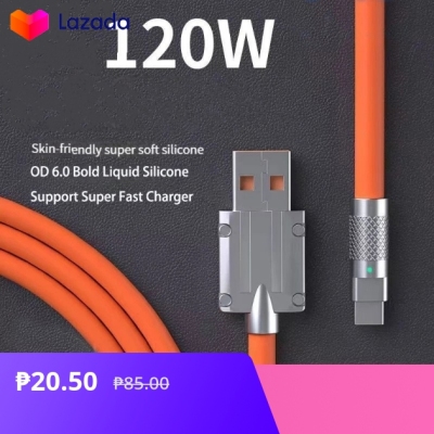 120W 6A Liquid Silicone Cable Quick Charge Micro And Type - C USB Cable ...