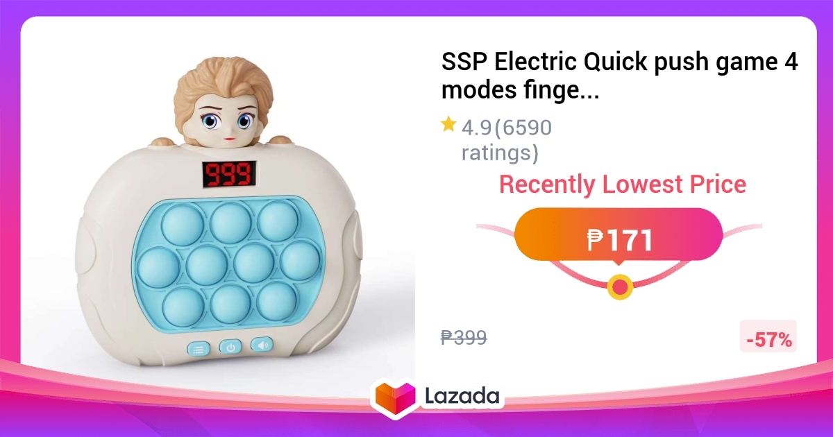 SSP Electric Quick push game 4 modes finger movement brain game ...