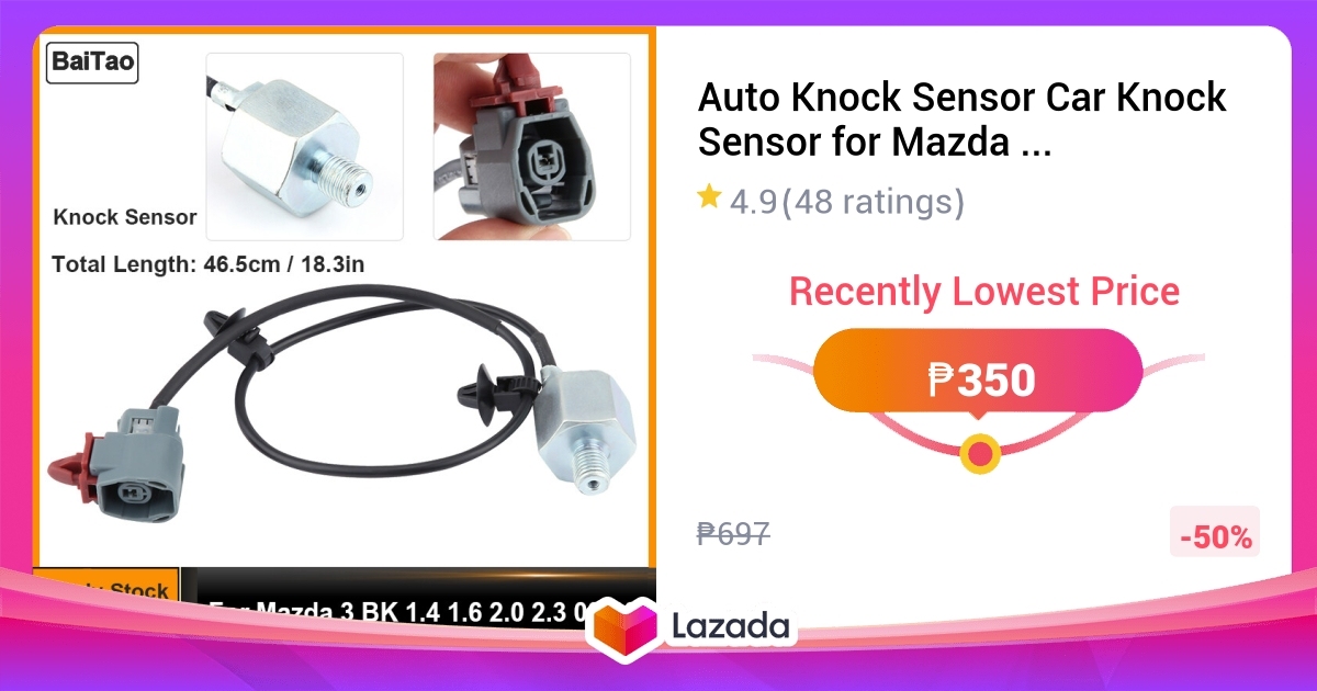 Auto Knock Sensor Car Knock Sensor for Mazda 3 BK 1.4 1.6 2.0 2.3 03-09 ...