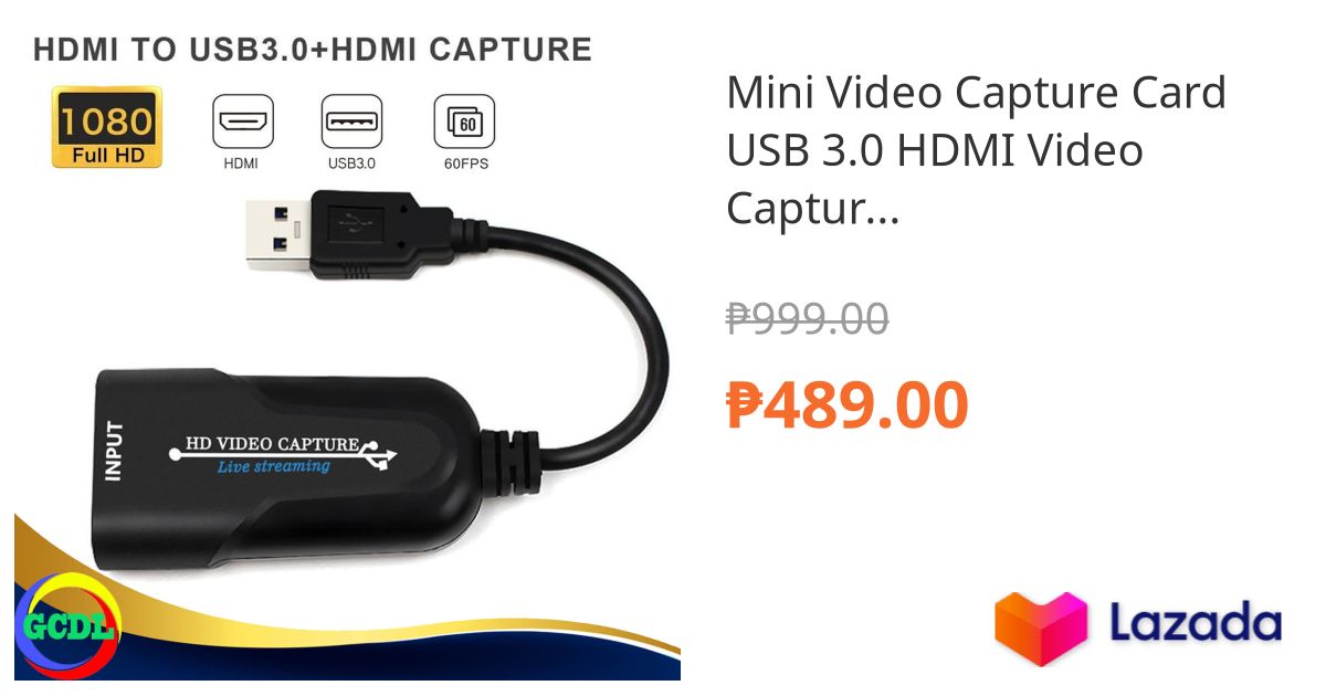 Mini Video Capture Card USB 3.0 HDMI Video Capture Grabber Phone Game ...