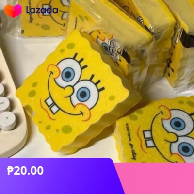 Spongebob Dishwashing Sponge Strong Foaming Cleaning Dish for Kitchen ...