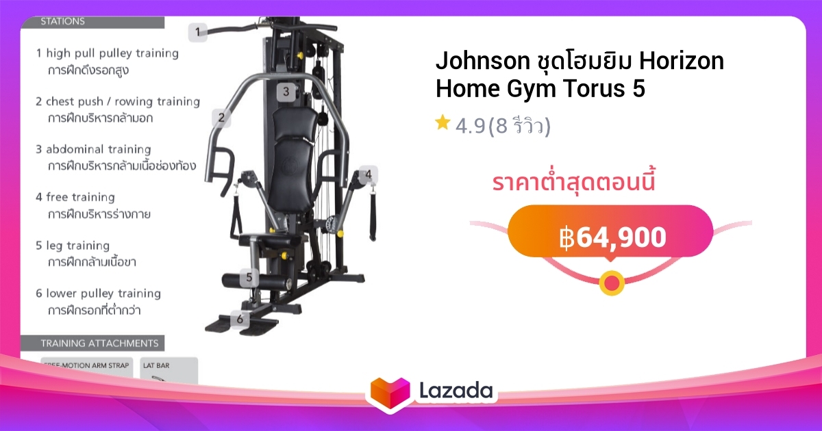 Johnson ชุดโฮมยิม Horizon Home Gym Torus 5