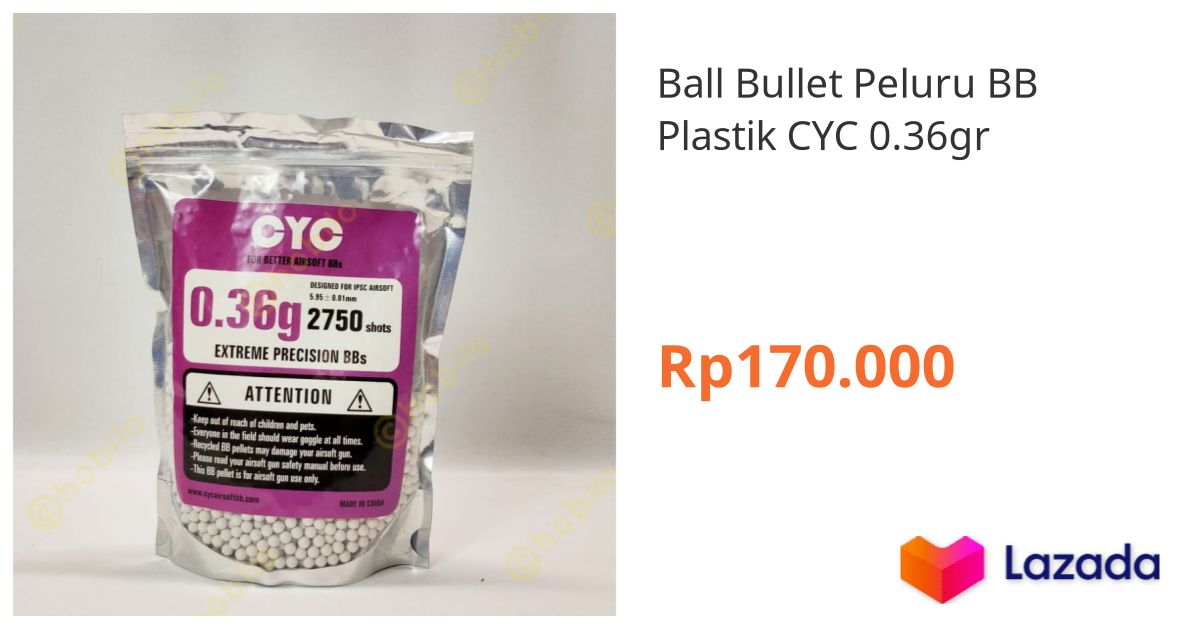 Ball Bullet Peluru BB Plastik CYC 0.36gr