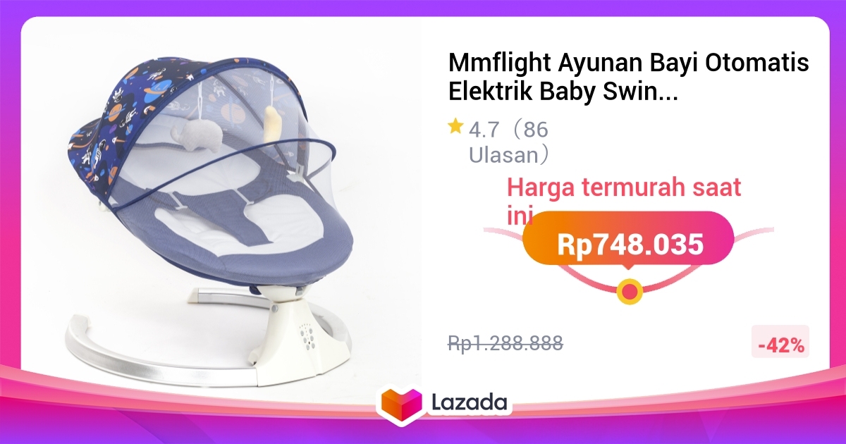 Mmflight Ayunan Bayi Otomatis Elektrik Baby Swing Listrik Lipat