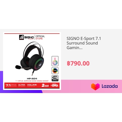 SIGNO E-Sport 7.1 Surround Sound Gaming Headphone รุ่น SPECTRA HP-824 ...