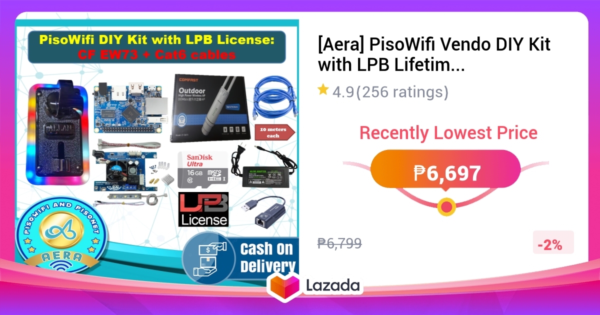 [Aera] PisoWifi Vendo DIY Kit with LPB Lifetime License no/with AP and ...