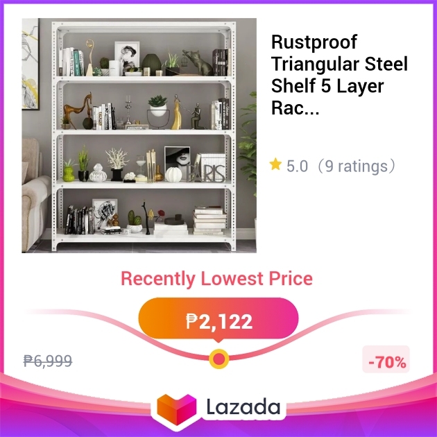 Rustproof Triangular Steel Shelf 5 Layer Rack Metal Rack Adjustable ...