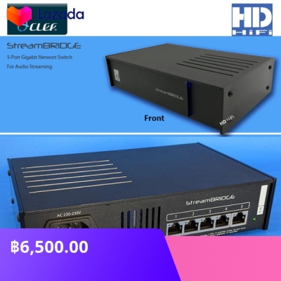Clef StreamBRIDGE 5-port Gigabit Network Switch for Audio Streaming